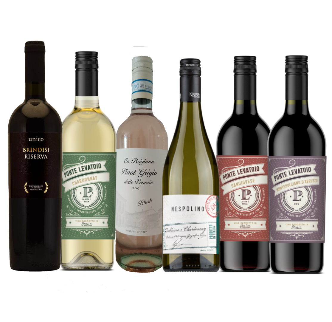 Little Italie wijnbox 6 flessen - Uproeft.nl